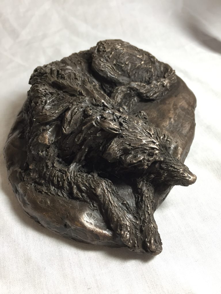 Sleeping Deerhound - Jean Buchanan Animal Sculptures & Artwork